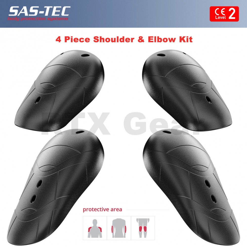 SAS-TEC CE Level 2 ELBOW & SHOULDER Armour Pads Motorcycle ...