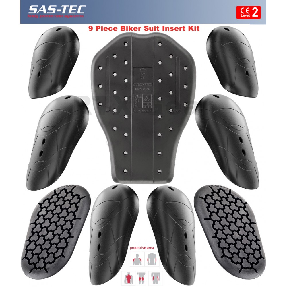 SAS-TEC German Engineered CE Level 2 Motorcycle Armour Biker ...