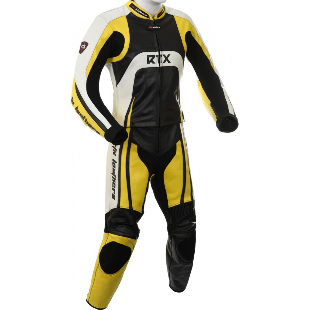RTX Raptor Yellow Motorcycle Leather Suit