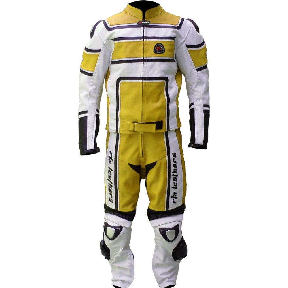 RTX X1 Supersport Touring Yellow Leather Biker SUIT