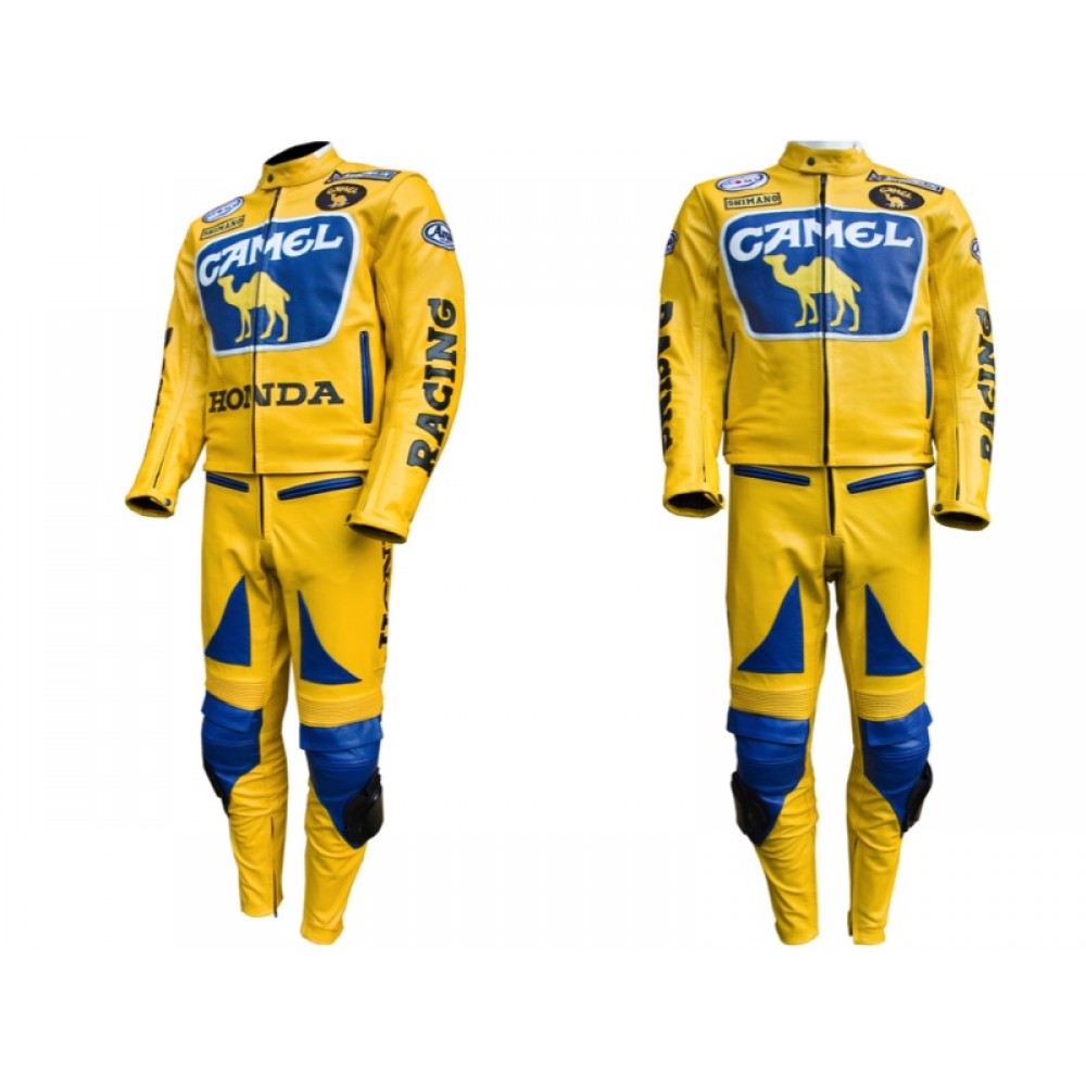 Custom Made CAMEL Leather Motorcycle Suit